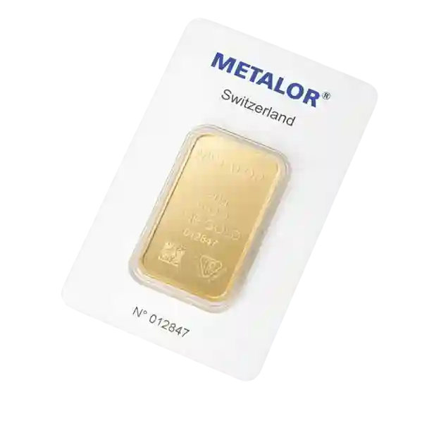 20 Gram Metalor Minted Gold Bar - Bullion Giant