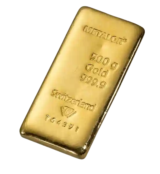 500 Gram Metalor Cast Gold Bar - Bullion Giant
