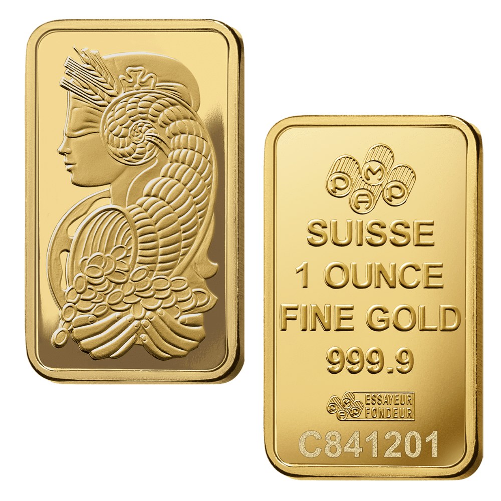 1 Ounce PAMP Lady Fortuna Gold Bar - 99.99% Pure 24k Gold I BullionGiant