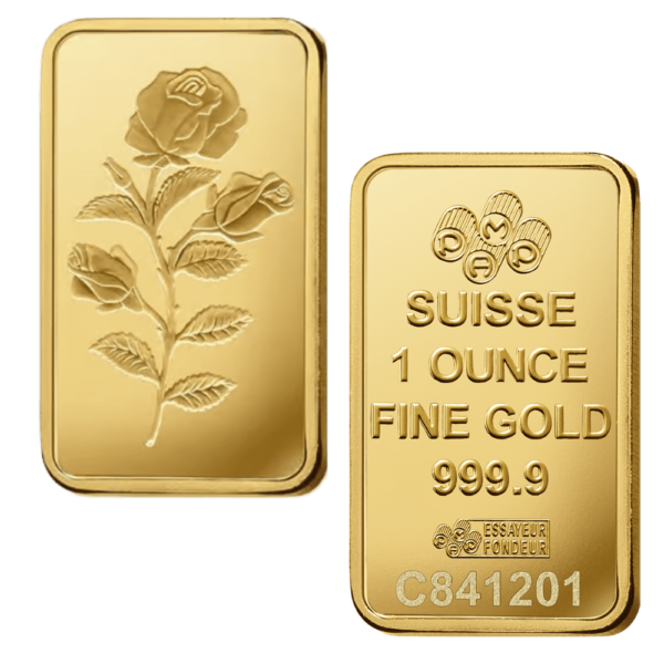 1 Ounce PAMP Rosa Gold Bar - 99.99% Pure 24k Gold I BullionGiant