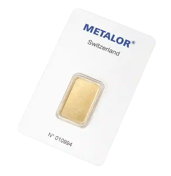 5 Gram Metalor Minted Gold Bar - Bullion Giant