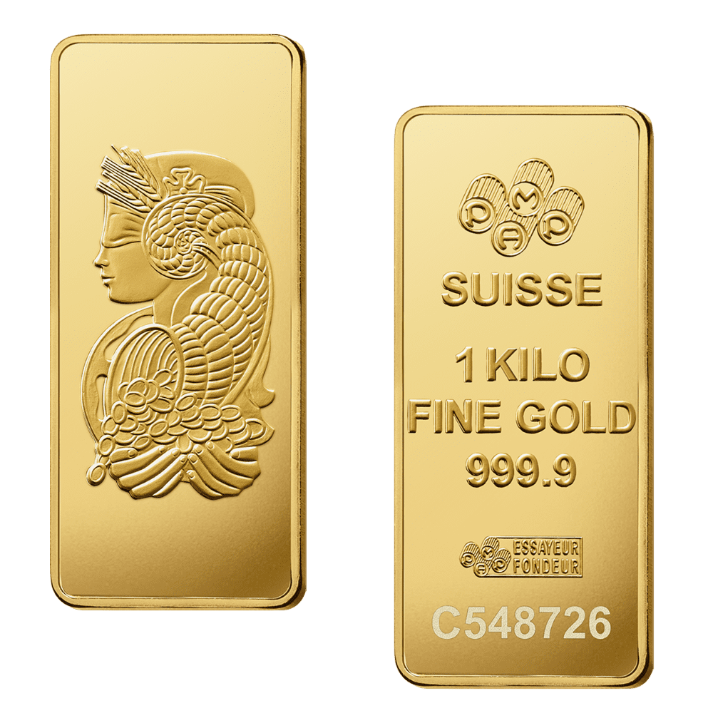 1000 Gram 1KG PAMP Lady Fortuna Gold Bar - Bullion Giant