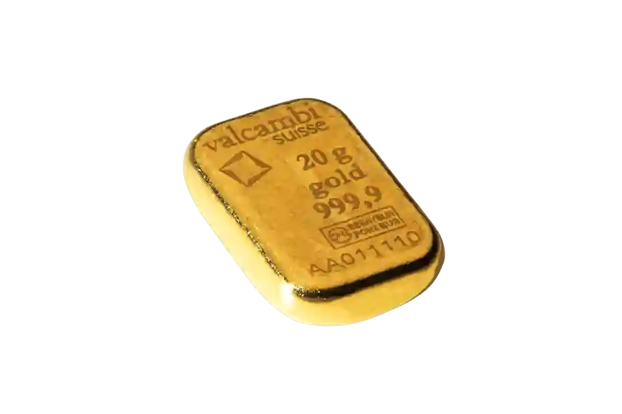 20 Gram Valcambi Cast Gold Bar - Bullion Giant