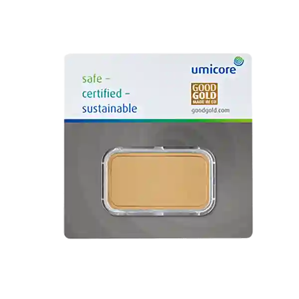50 Gram Umicore Pure Gold Bar - 99.99 Percent 24k Gold I BullionGiant