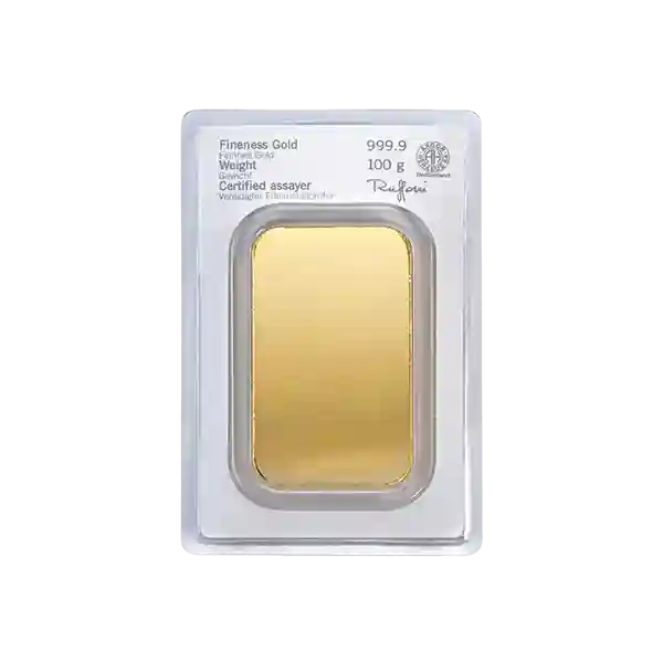100 Gram Heraeus Minted Gold Bar - Bullion Giant