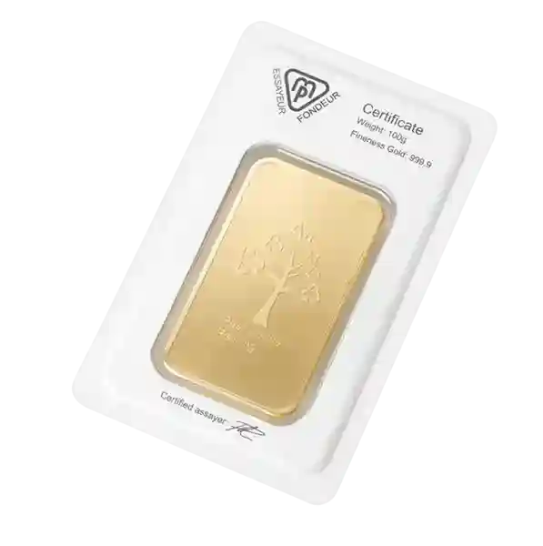 100 Gram Metalor Minted Gold Bar - Bullion Giant