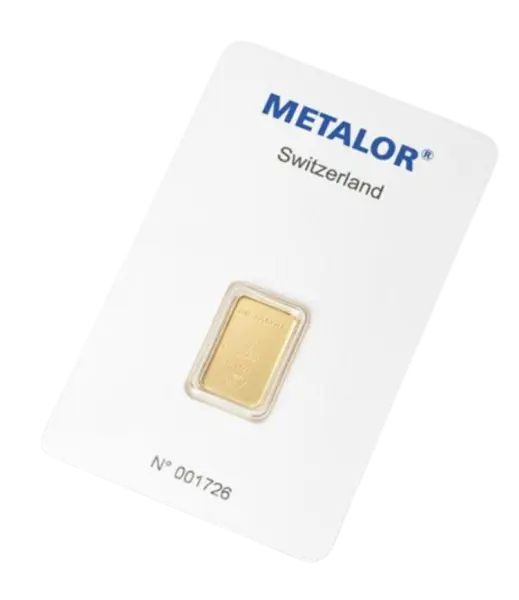 2 Gram Metalor Minted Gold Bar - Bullion Giant