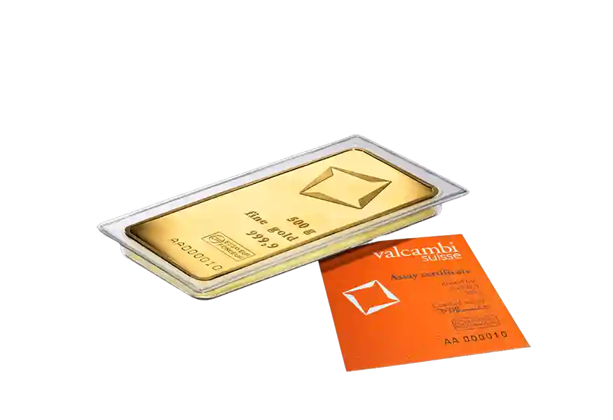 500 Gram Valcambi Minted Gold Bar - Bullion Giant