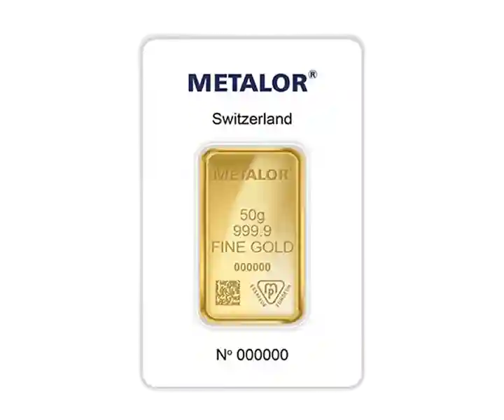 50 Gram Metalor Gold Bar - Bullion Giant