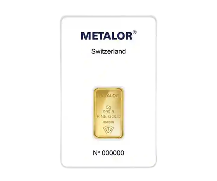 5 Gram Metalor Minted Gold Bar - Bullion Giant