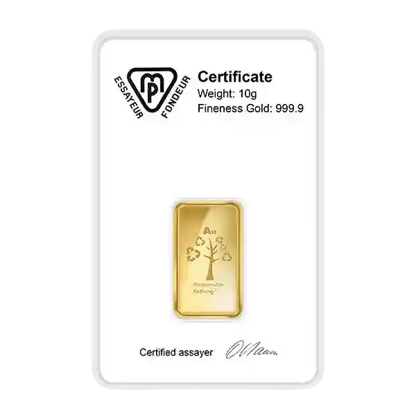 10 Gram Metalor Minted Gold Bar - Bullion Giant