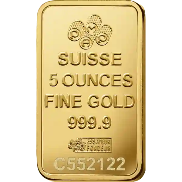 5 Ounce PAMP Lady Fortuna Gold Bar - Bullion Giant