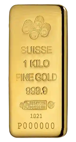 1000 Gram 1KG PAMP Cast Gold Bar - Bullion Giant