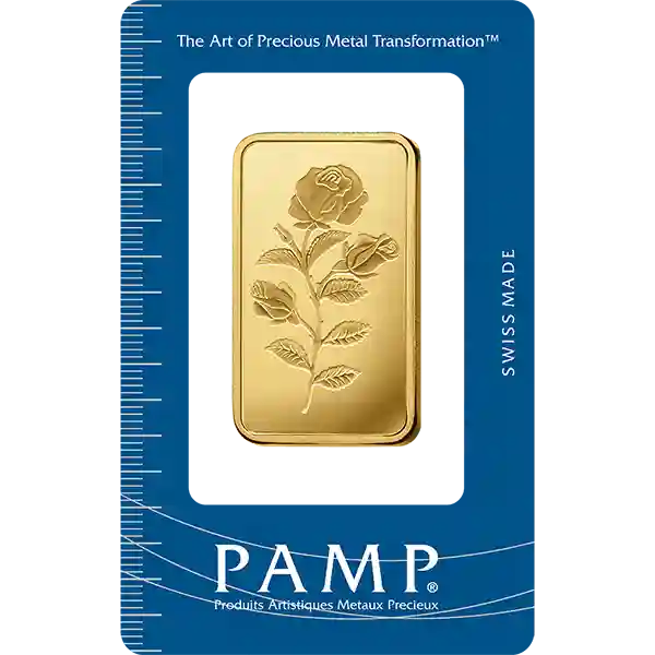 50 Gram PAMP Rosa Gold Bar - 99.99% Pure 24k Gold I BullionGiant