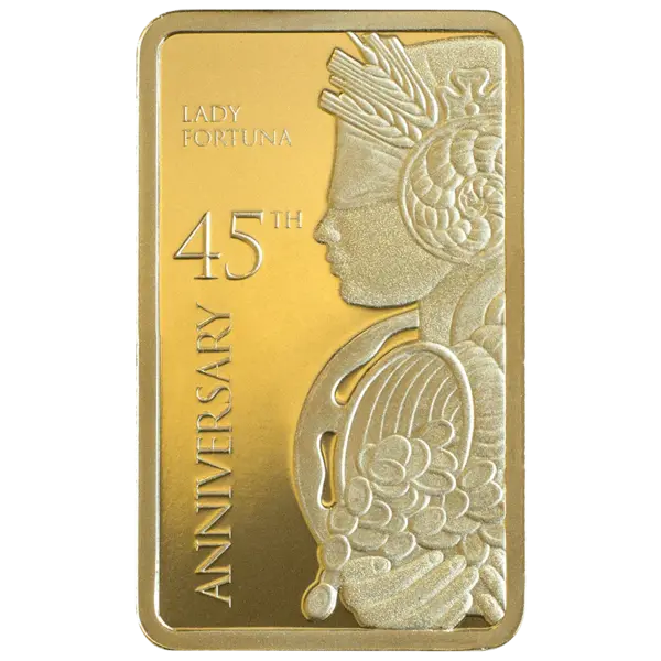 5 Gram PAMP Lady Fortuna 45th Anniversary Gold Bar |Bullion Giant